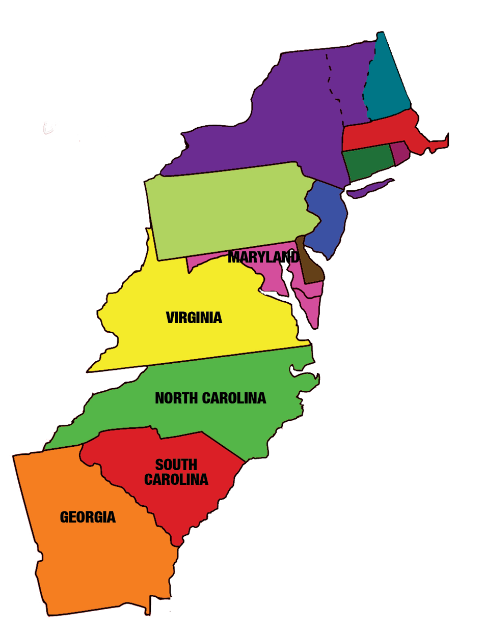 Southern Colonies Physical Geography